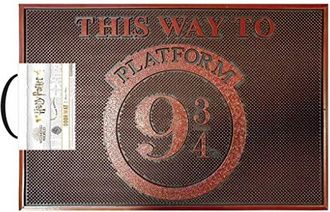 Harry Potter Pyramid International - Paillasson en caoutchouc - Harry Potter - Plateform 9 - Antid&eacute;rapant - Id&eacute;e cadeau anniversaire - 40x60cm - Licence officielle