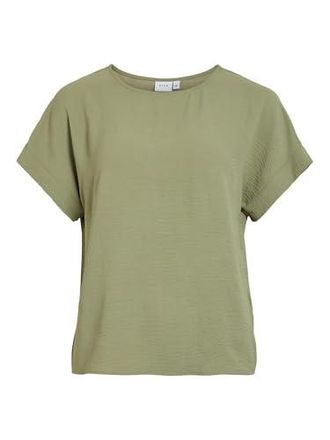 Vila Vila Vijosa S/S Top - Noos, Vert Olive, 36 Femmes