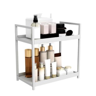 Generico mit 2 Ebenen, Organizer f&uuml;r den Schreibtisch, freistehendes aus PP, Eisen, f&uuml;r die K&uuml;chentheke, robust, Mehrzweck-Display f&uuml;r Kosmetik, Badezimmer und