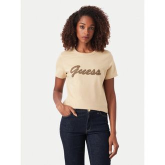 Guess T-Shirt W6YI29 K4348 Beige Regular Fit