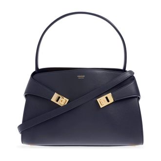 Ferragamo Femme, Sacs, Bleu, Taille: ONE Size Hug Small Handbag