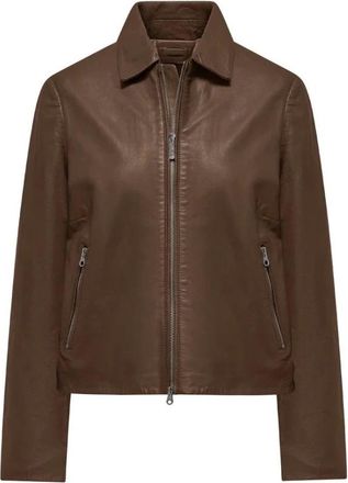 Bomboogie Femme, Vestes, Brun, Taille: 38 FR Leather Vestes