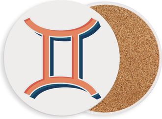 Fabulous Untersetzer aus Keramik - Zwillinge Sternzeichen Sternzeichen Metaphor Symbol Figur Deutschland, 1 Einheit (108 x 108 mm)