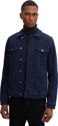 Tom Tailor Herren Jeansjacke mit Teddyfell 1032908, 10120 - Used Dark Stone Blue Denim, M