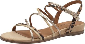 Tamaris Damen Sandalette flach, beige, 38 EU