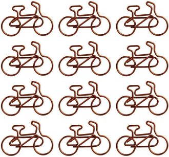 Generic 12 Stück kreative Büroklammern Metallclip für Papier Fahrrad tragbar und nützlichMode in der Praxis