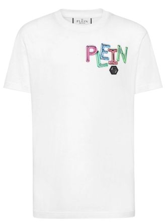 Philipp Plein t-shirt en coton à logo imprimé - Blanc