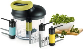 T-fal K13210 5-Sekunden-Zerkleinerer ohne Strom, 900ml; Universalzerkleinerer für Gemüse, Obst, Nüsse, Knoblauch, Babynahrung. Inklusive zusätzlichem Ice-Cr