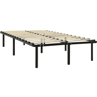 vidaXL Bettgestell Schwarz Metall 180&times;200 cm Vidaxl