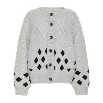 Ichi Ichi, Femme, Pulls, Gris, Taille: 36 FR Cardigans