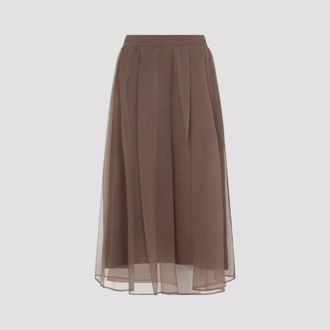 Brunello Cucinelli Brunello Cucinelli Midi Voile Skirt