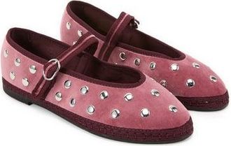 Flabelus Ballerines &agrave; strass en coton m&eacute;lang&eacute;