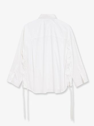 Balenciaga Womens Shirt Lace-Up Cotton White