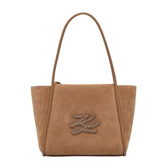 Karl Lagerfeld K/Autograph Patch Tote - - Bags - Damen - Braun - ONE SIZE