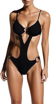 Generic Maillot De Bain Femme 1 Piece Maillot De Bain Femme Costume Respirant S&eacute;chage Rapide Haute Performance - Sport Dos Nu avec Rembourrage Amovible pour F