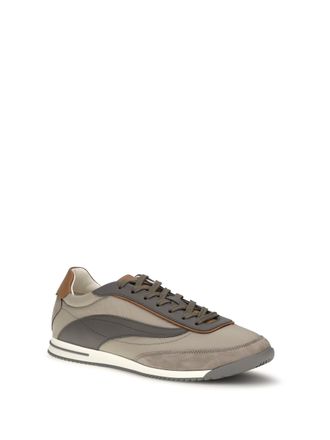 Brunello Cucinelli Mens Lace-Up Suede Sneakers Kaky+stone+piombo+cuoio Upper: Suede; Sole: Rubber Lace Up