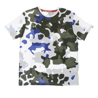 Alpha Industries Homme, Tops, Multicolore, Taille: XL T-shirt Blanc &agrave; Imprim&eacute; Camo