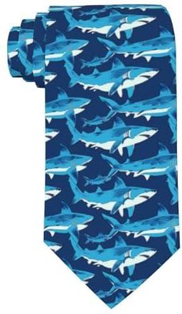 Generic Requins Bleus Cravate Élégante Cravate Homme Décontractée Cravates Hommes Pour Célébrations Événements Fêtes