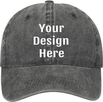 Generic Casquette de baseball personnalis&eacute;e, chapeau personnalis&eacute; avec logo brod&eacute; et photo imprim&eacute;e, image, chapeau de papa vintage en coton d&eacute;lav&eacute; r&eacute;glable, 