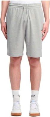 Reebok Identity Small Logo Ft Short, Gris chin&eacute;/Rouge Vecteur, XL Hommes