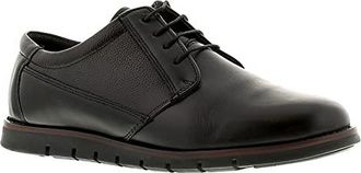 Dr Keller Angus Chaussures Derby en cuir pour homme Noir - Noir - Noir, 42 1/3 EU