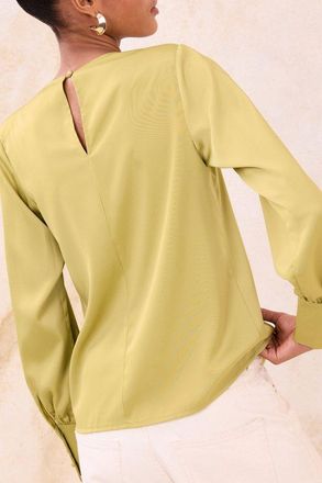 Lipsy Satinbluse Lipsy Satin-Bluse mit Schulterdetail, Regular (1-tlg)