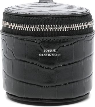 Toteme boîte à bijoux à effet peau de crocodile - Noir