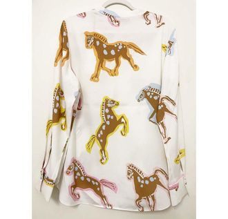 Herzensangelegenheit Blusentop Seidenbluse 25261 6082 mit Pferde-Print - Gina Schumacher x Herzens