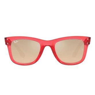 Ray-Ban Femme, Accessoires, Rouge, Taille: 50 MM Lunettes de soleil Wayfarer Reverse