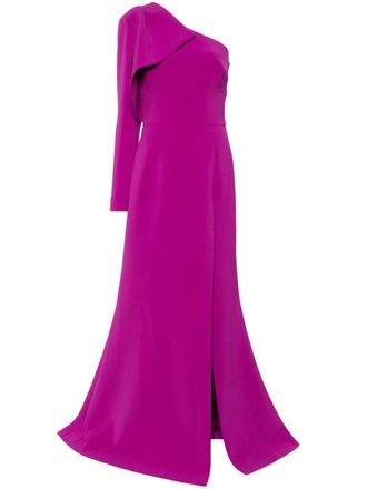 Elie Saab robe longue à design asymétrique - Violet