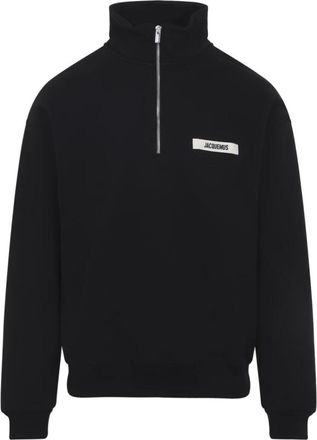 Jacquemus Homme, Sweatshirts et sweats &agrave; capuche, Noir, Taille: L Gros Grain SweaT-shirt