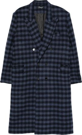 Benjamin Benmoyal manteau croisé à carreaux - Bleu