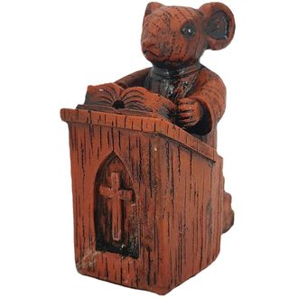 Generic Kirchenmaus im Zellstoff, Der Vicar im Zellstoff, Holz Kirche Maus Statue Sammelfiguren Christus Kirche St&auml;nder Maus Statue