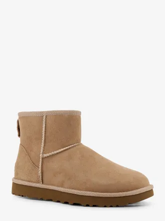 UGG Womens Ankle Boots Classic Mini Suede Beige