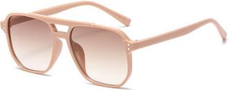 Generic Lunettes de soleil classiques tendance 2026 pour homme et femme, nouvelle monture large, lunettes en plastique UV400, Rose riz, Taille unique