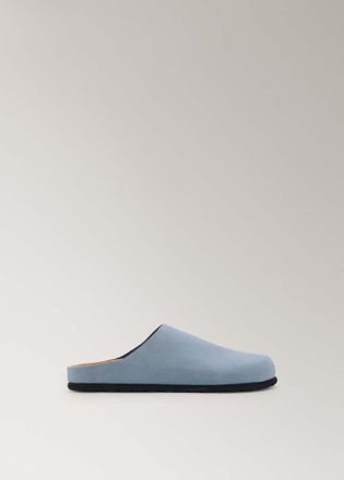 Mango Sabots cuir minimalistes gris - Femme - 36 - MANGO