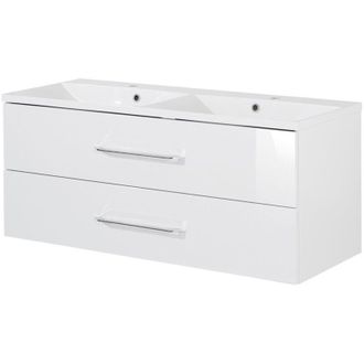 Fackelmann B.clever Doppelwaschtischset 120cm Korpusfarbe: Wei&szlig;