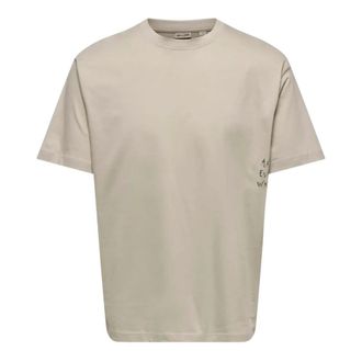 Only & Sons Only & Sons, Homme, Tops, Beige, Taille: M Onsaaron Life RLX SS Tee