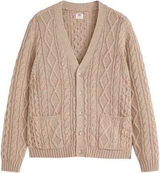 Levi's Strickjacke in Woll- und Baumwollnetz gemischt - Beige