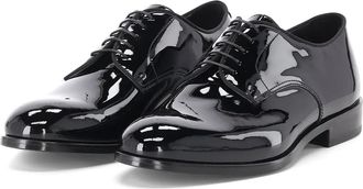 Doucal's Low-Top Sneaker - Schn&uuml;rschuhe aus Lackleder - Gr. 42,5 (EU) - in Schwarz - f&uuml;r Damen