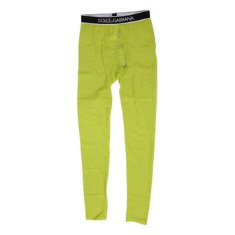 Dolce & Gabbana Neongr&uuml;ne Spitzen-Leggings Hose Unterw&auml;sche - - Trousers - Damen - Gr&uuml;n - S