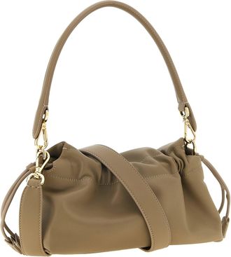 Fendi Baguette Lambskin Leather Shoulder Bag - Beige