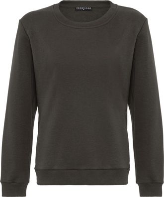 Red Bridge Basic Sweatshirt Klassischer Pullover mit Rundhalsausschnitt Lässiger Stil Khaki XXL