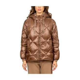 Max Mara Gesteppte Jacke mit Kamelhaarf&uuml;llung - - Jackets - Damen - Braun - M