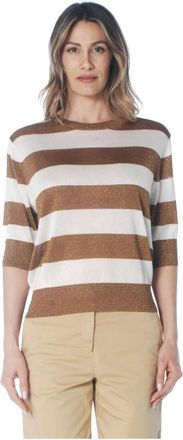 KANGRA Femme, Pulls, Multicolore, Taille: 40 FR Maglia girocollo rigata in lurex