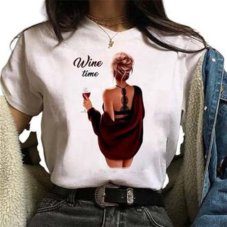 Keephen Chic Mode Filles Impression 3D T-Shirts pour Femmes Casual &Eacute;t&eacute; Manches Courtes Col Ras du Cou Pullover Blouse Tops