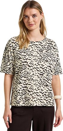 Street One Damen 3227581 Gemustertes Batwing Shirt, Morning beige, 42