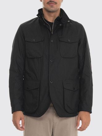 Barbour Winddichte Ogston Wachsjacke aus Baumwolle mit Stehkragen und aufgesetzten Taschen