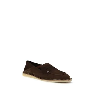 Dolce & Gabbana Mens Brown Calf Leather Bos Taurus Slip-On Loafers