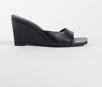 Raid mules compens&eacute;es &agrave; talon en noir